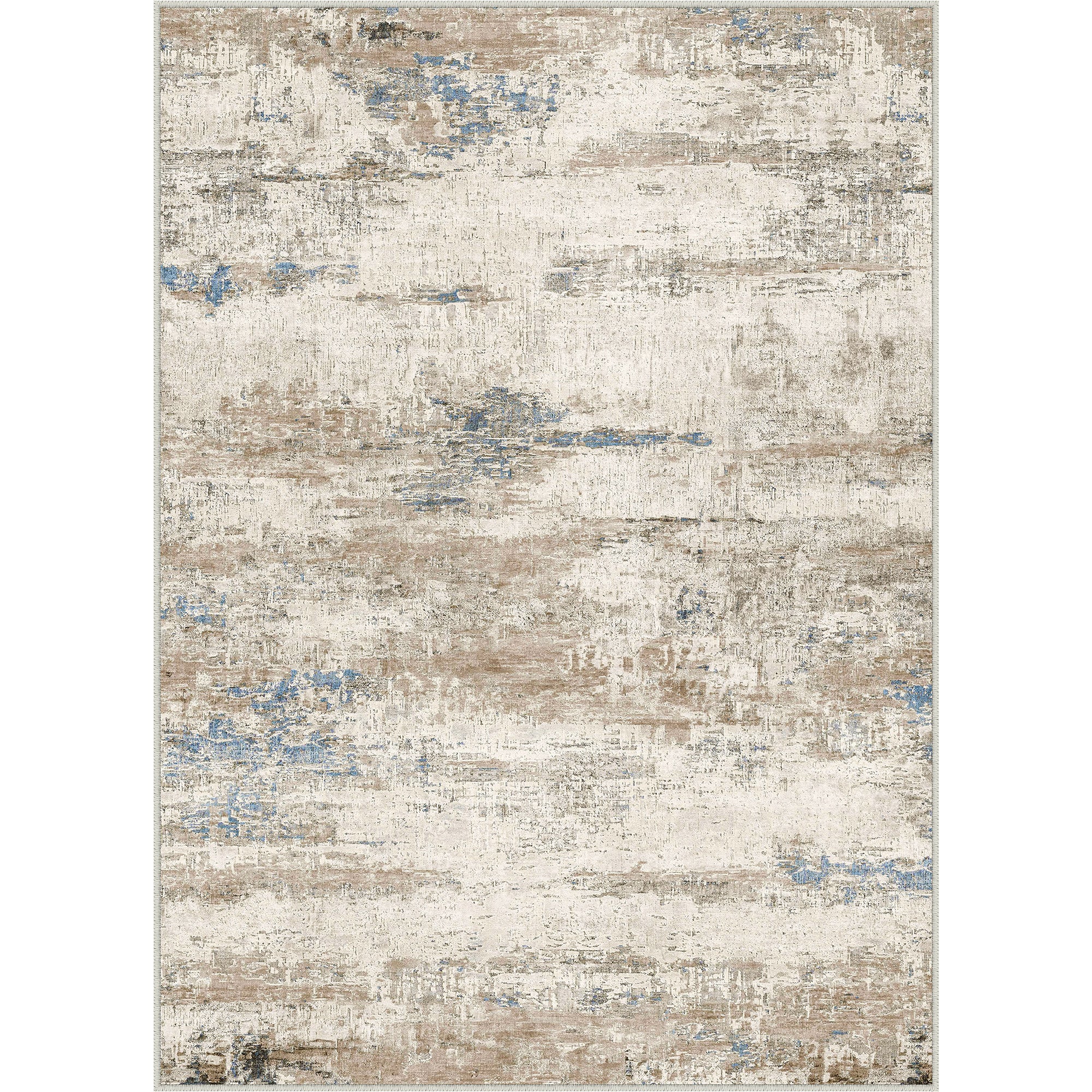 Tide Modern Abstract Brown Machine Washable Rug – PureCozy