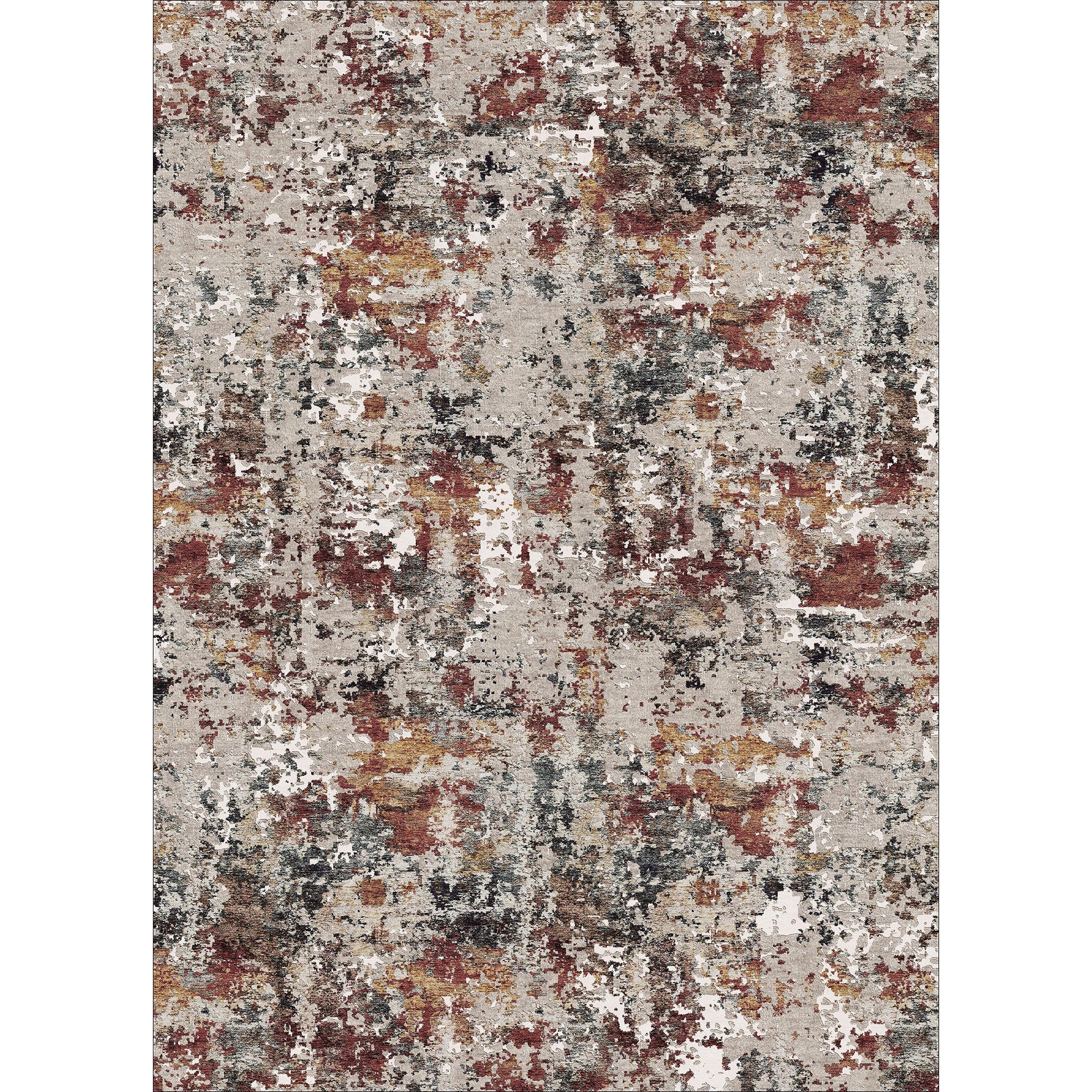 Emberfall Modern Abstract Red Washable Area Rug – PureCozy