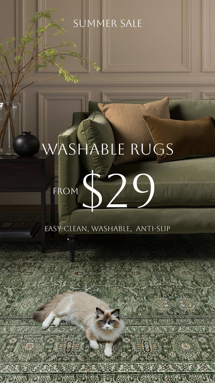 Washable & Quality Comfort Area Rugs Soft, Durable, Easy Clean Rugs ...